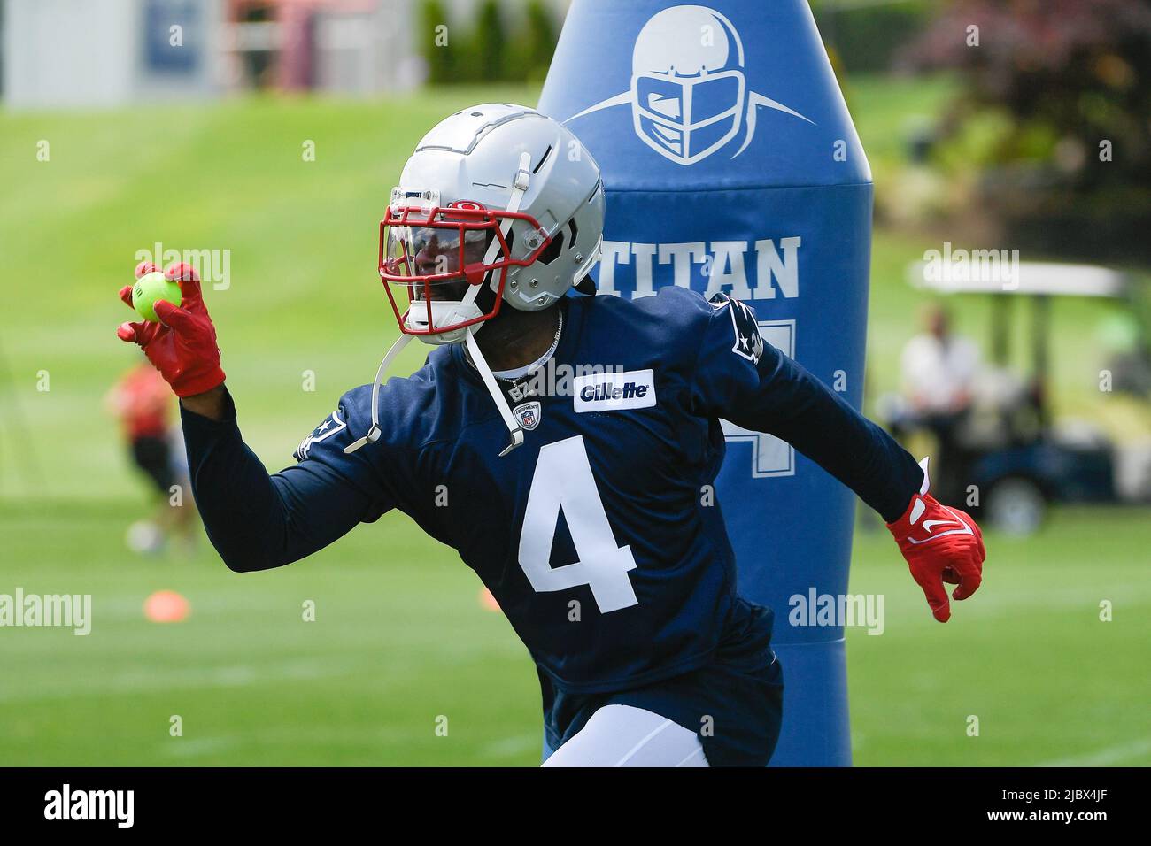 June 8, 2022; Foxborough, MA, USA; New England Patriots cornerback ...