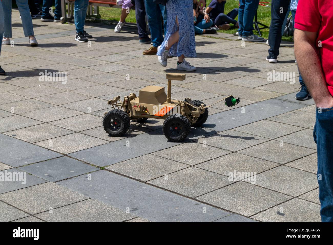 Remote small robot used in special operations or war zones to carry ...
