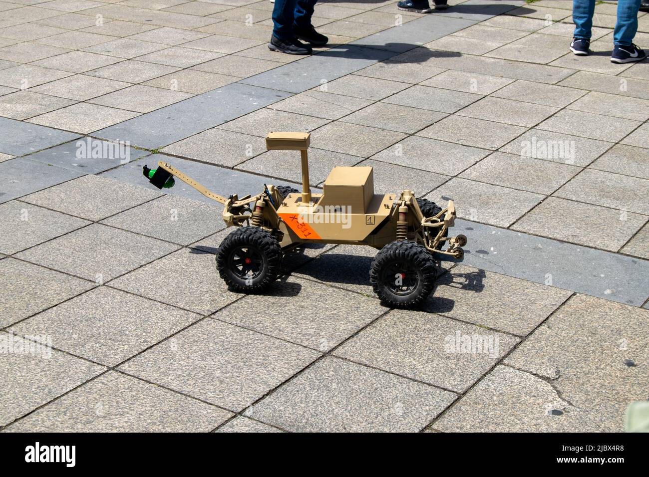 Remote small robot used in special operations or war zones to carry ...