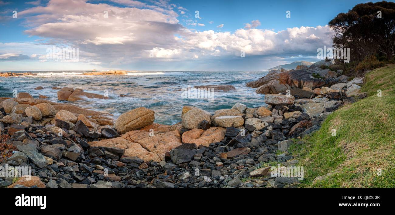 On the beach at Bicheno Stock Photo - Alamy