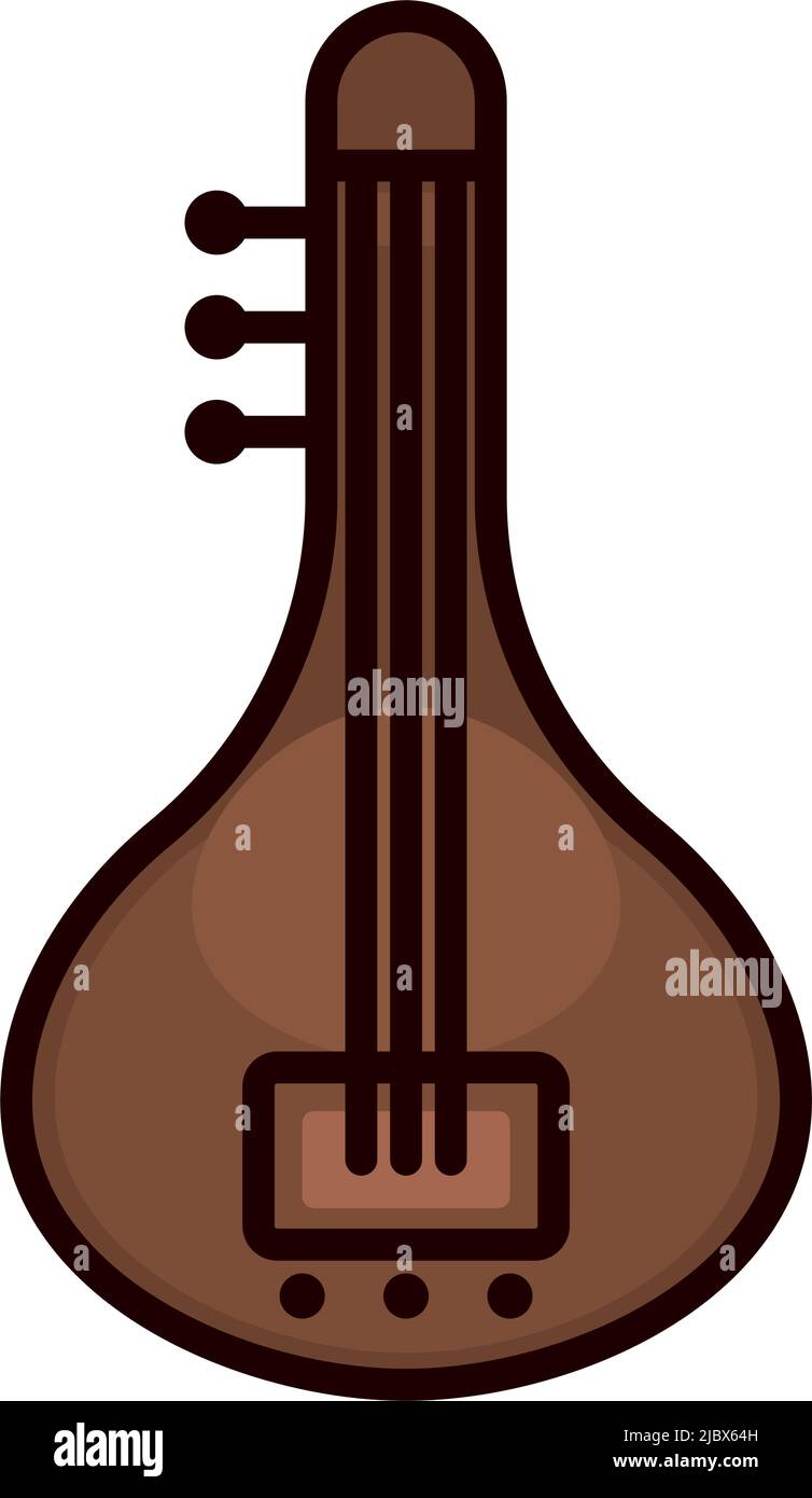 sitar music instrument Stock Vector Image & Art - Alamy
