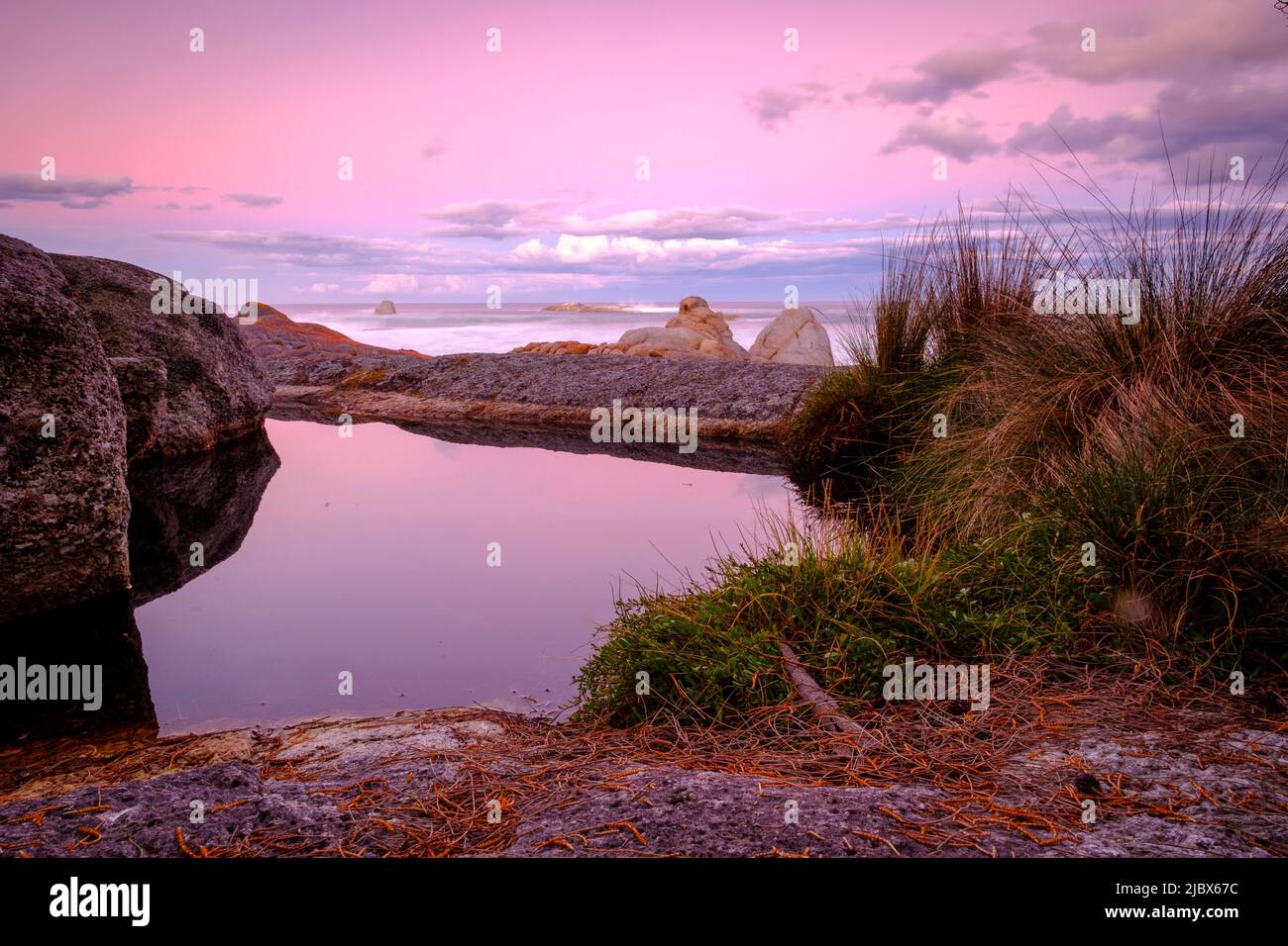 On the beach at Bicheno Stock Photo - Alamy