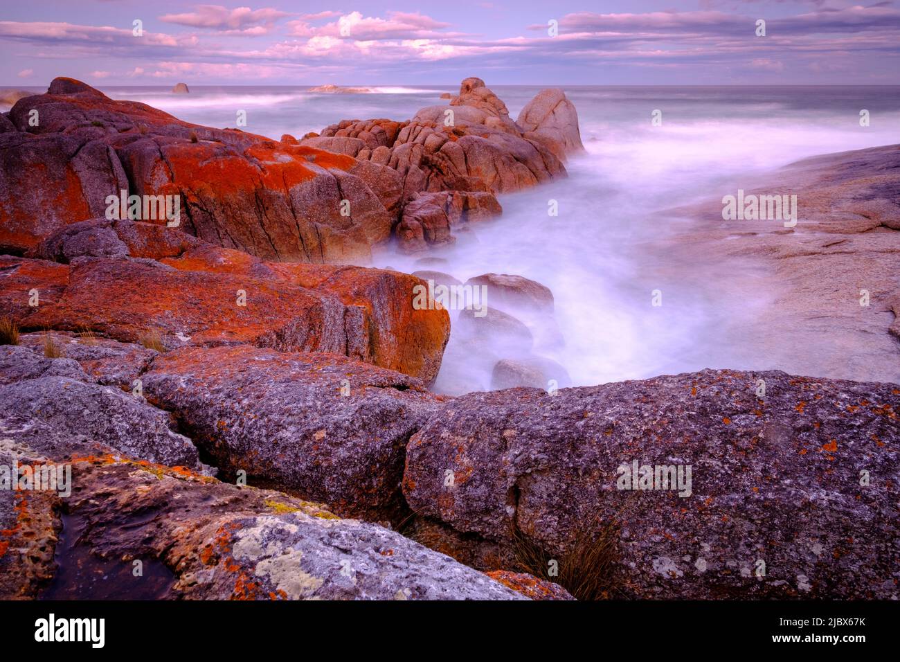 On the beach at Bicheno Stock Photo - Alamy