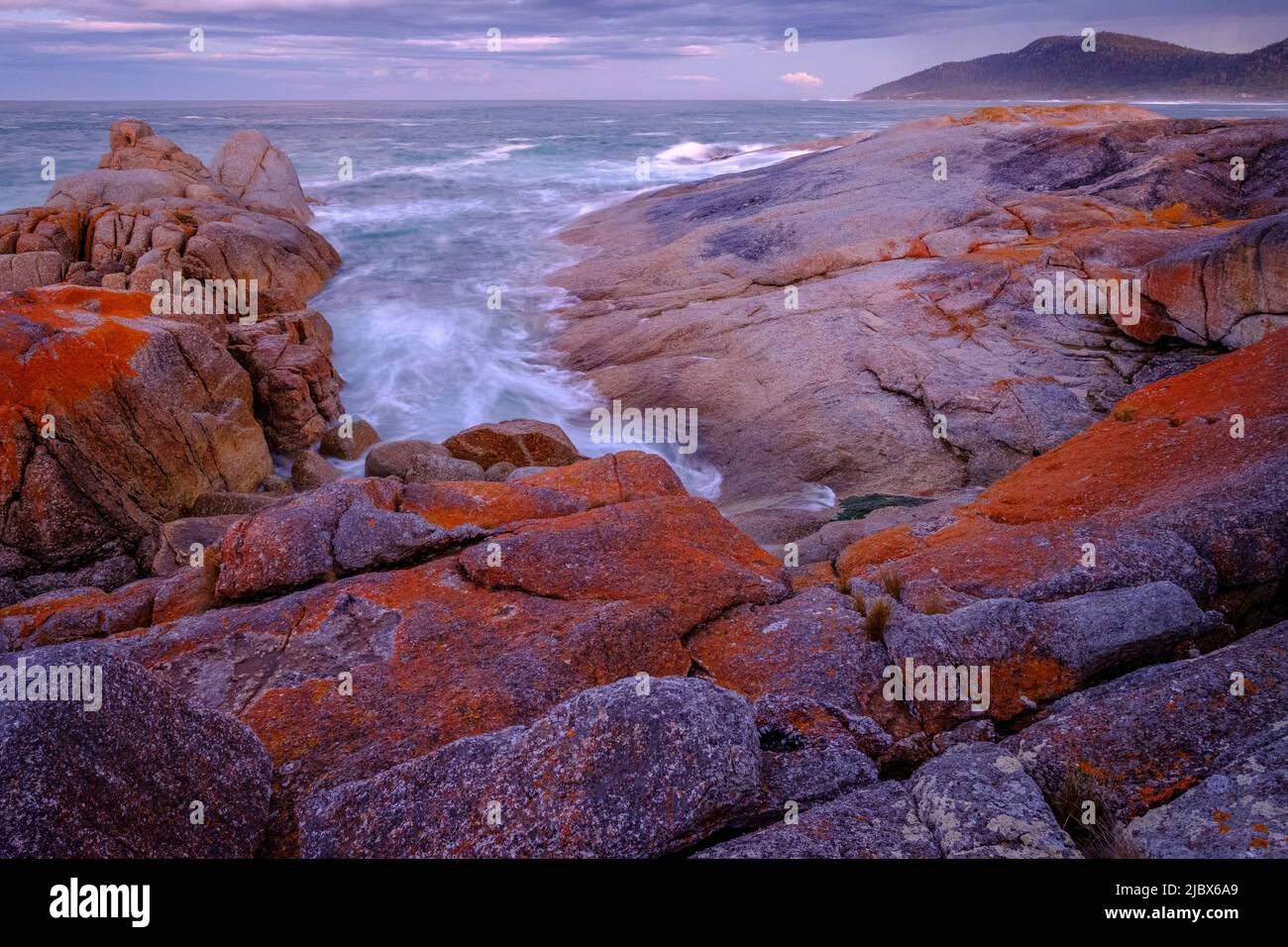 On the beach at Bicheno Stock Photo - Alamy