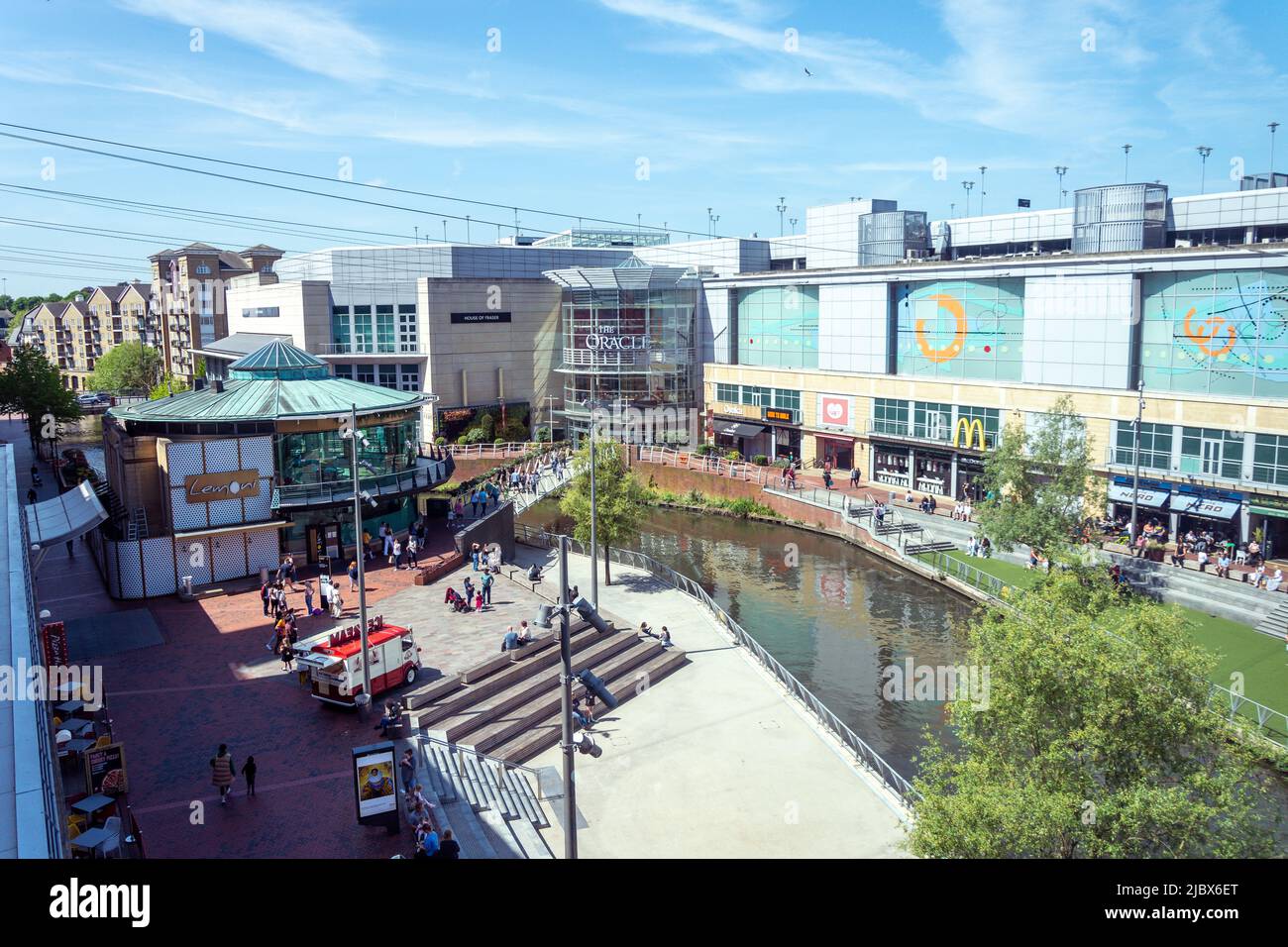 The Oracle Shopping Centre and River Kennet from Riverside Car Park ...