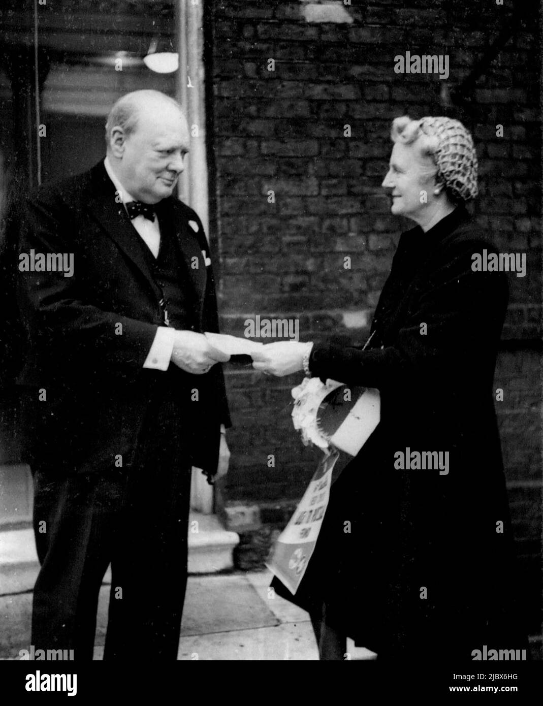 Mr. Churchill Buys His Flag To Aid Russia : Mrs. Churchill's first ...