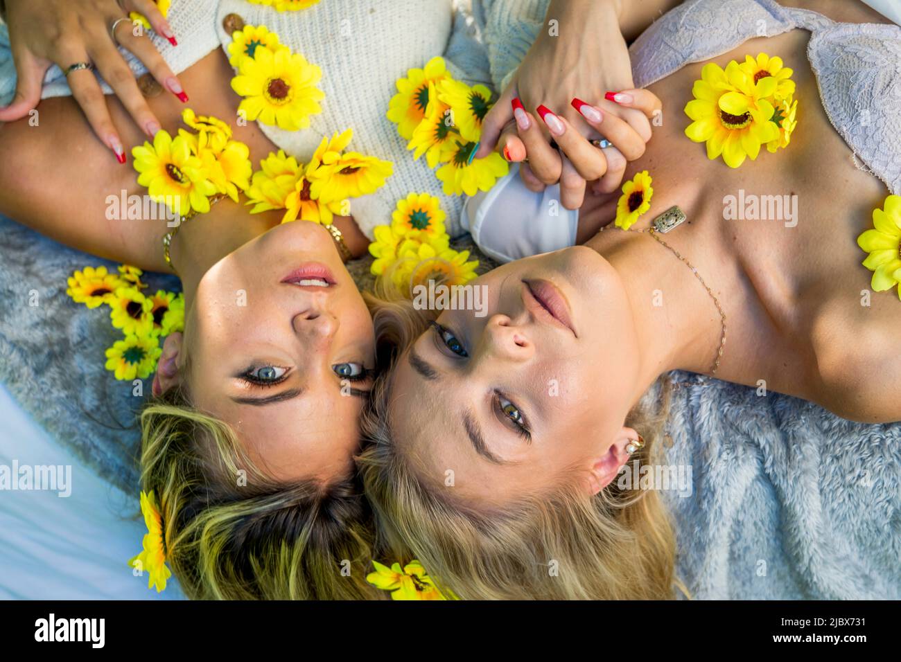 Charlotte, North Carolina, USA. 27th June, 2021. Two beautiful blonde ...