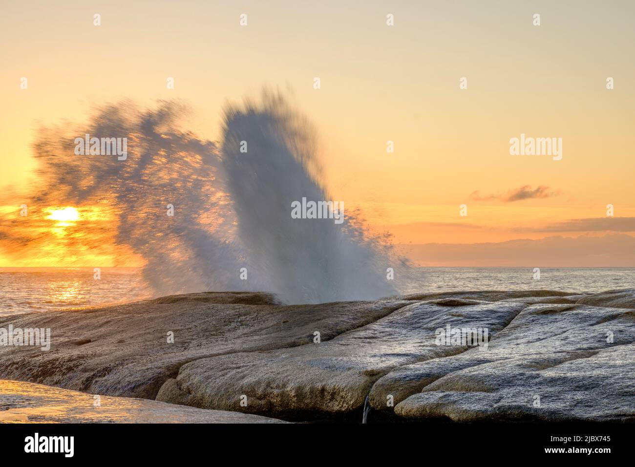Dawn at the Bicheno Blowhole Stock Photo - Alamy