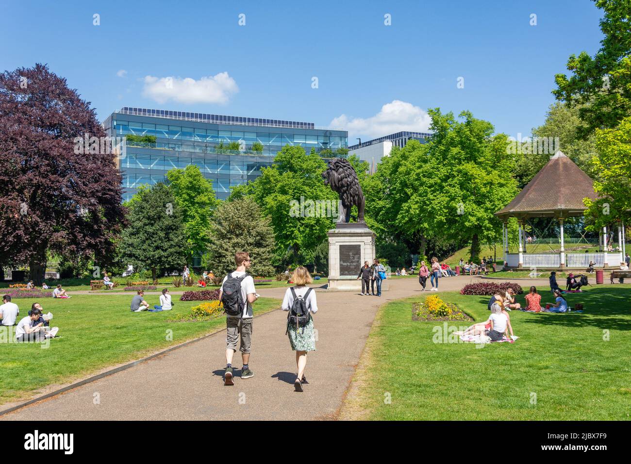 The Maiwand Lion, Forbury Gardens Public Park, Reading, Berkshire ...
