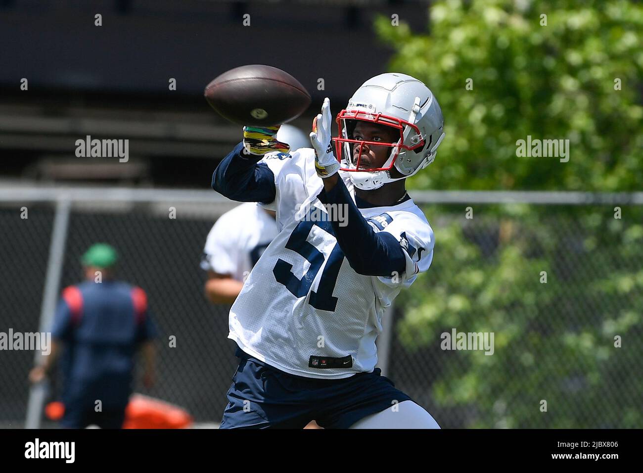 Gillette Stadium. 8th June, 2022. MA, USA; New England Patriots wide ...
