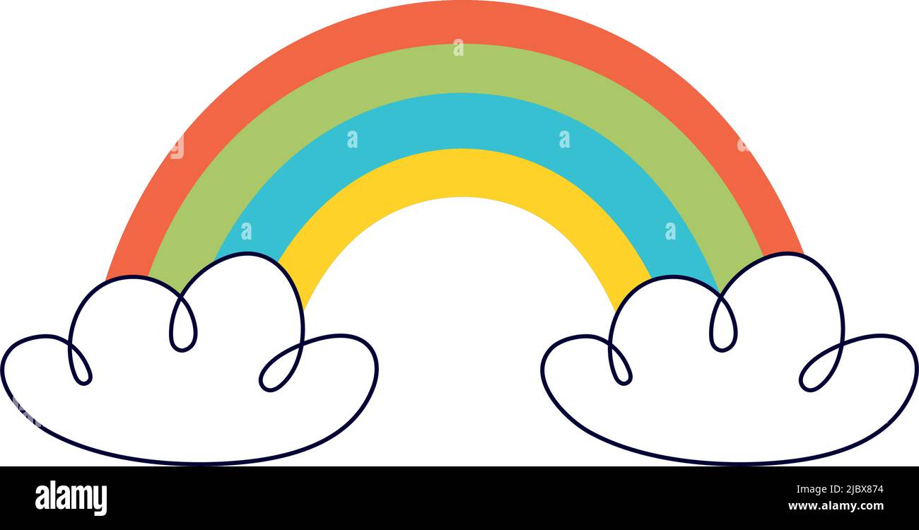 rainbow cartoon icon Stock Vector Image & Art - Alamy