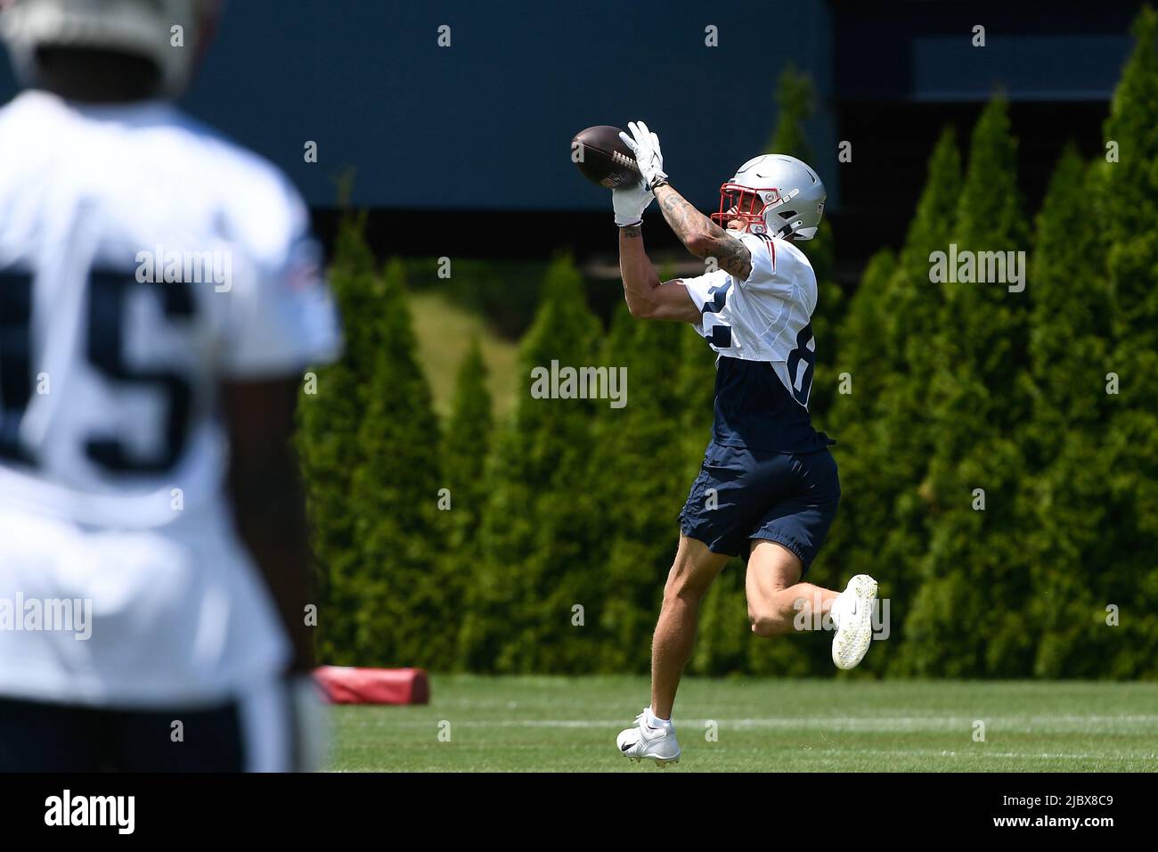 June 8, 2022; Foxborough, MA, USA; New England Patriots wide receiver ...