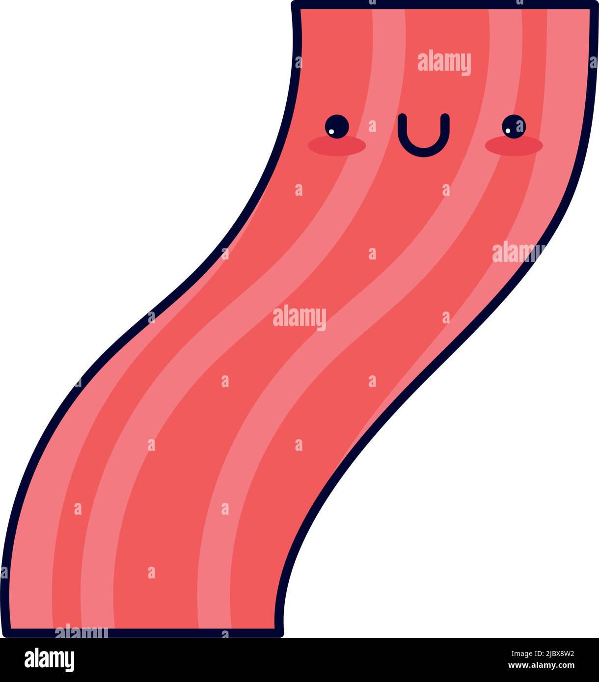 Fried bacon cartoon character Stock Vector Images - Alamy