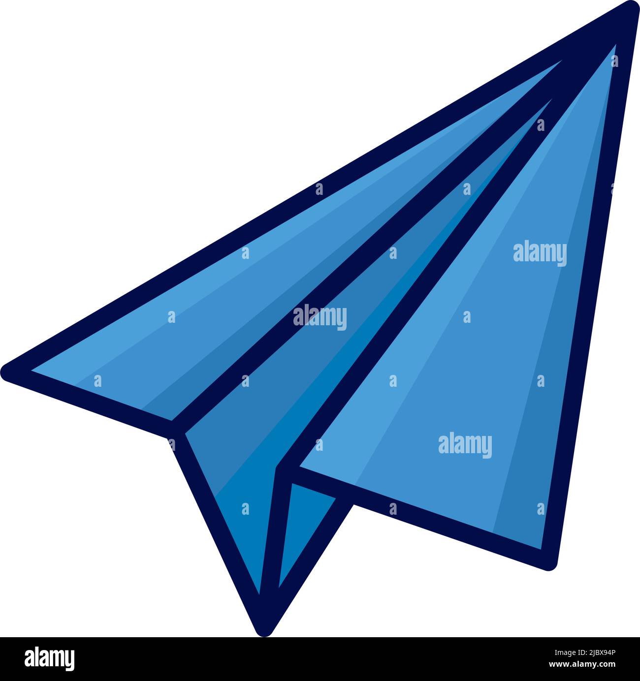 paper plane blue Stock Vector Image & Art - Alamy