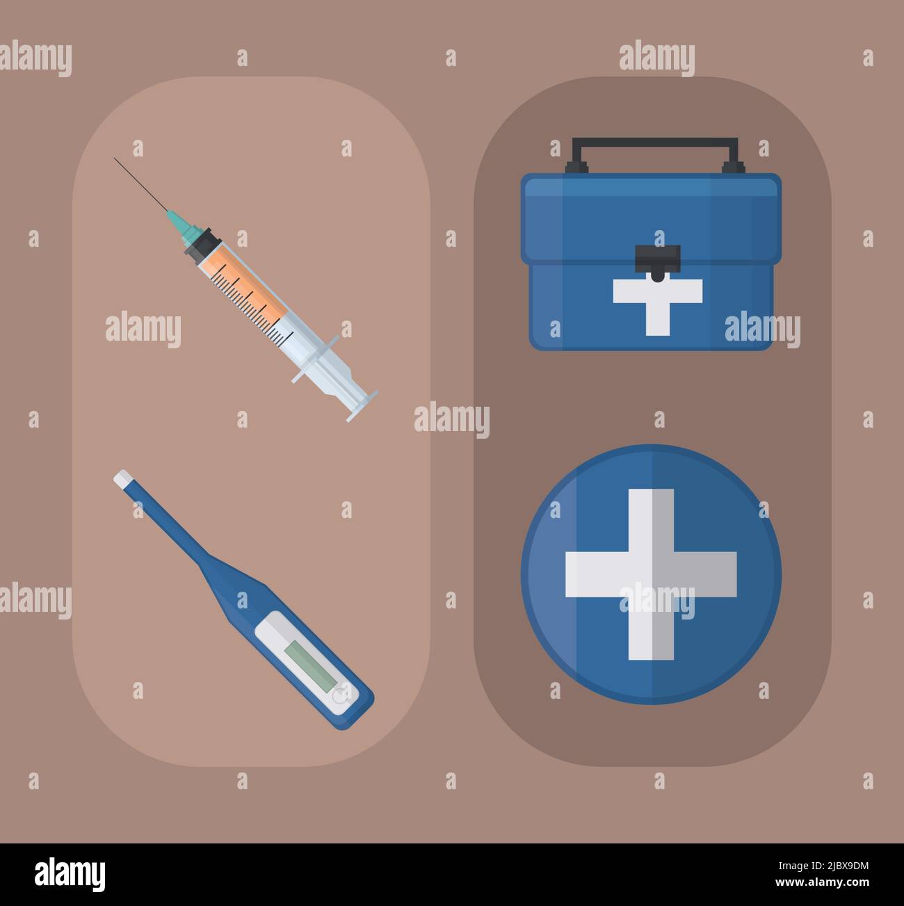 set of medicine kit Stock Vector Image & Art - Alamy