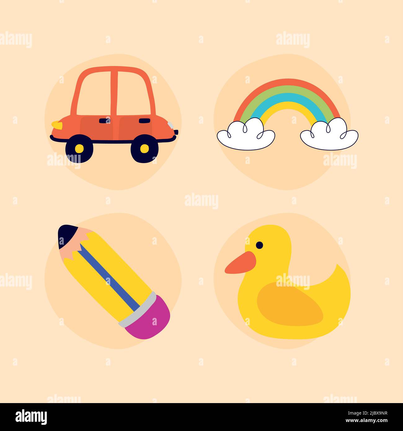 kids illustrations icons Stock Vector Image & Art - Alamy