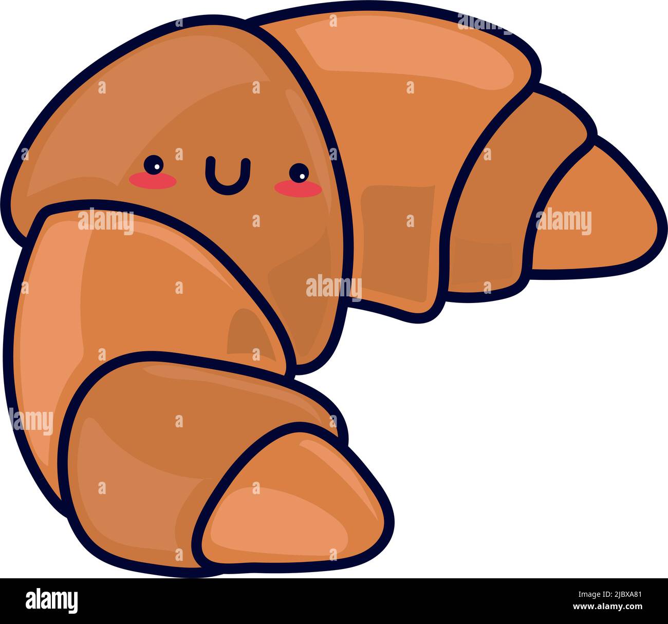 kawaii food croissant Stock Vector Image & Art - Alamy