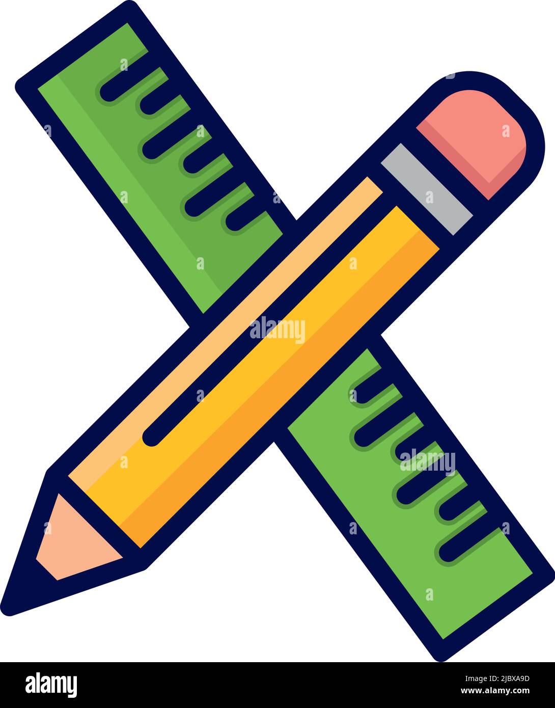 pencil and rule Stock Vector Image & Art - Alamy