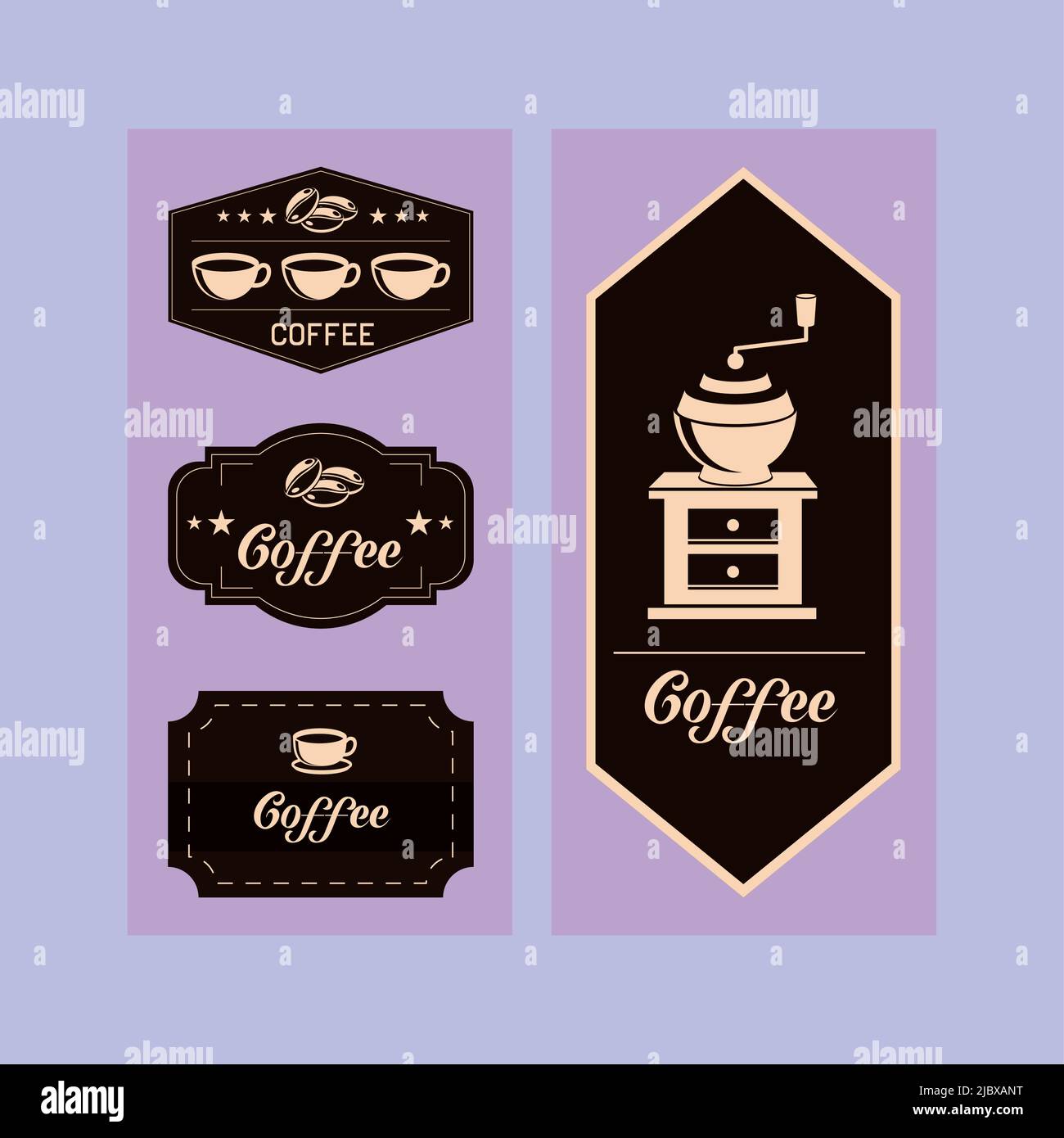 set of coffee labels Stock Vector Image & Art - Alamy