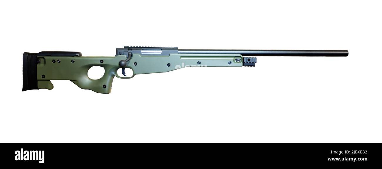 Bolt action rifle isolated over white background Stock Photo - Alamy