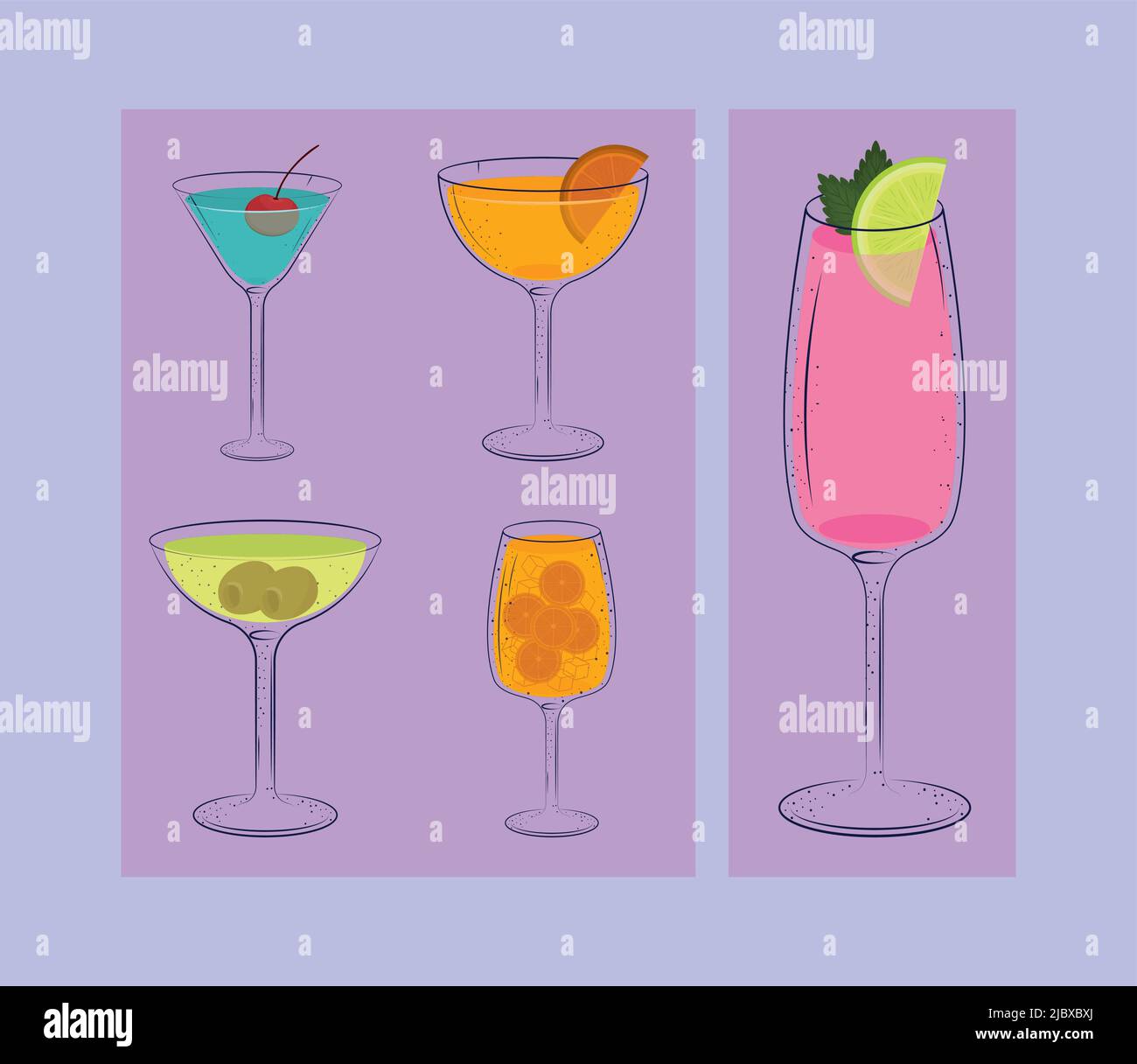 icons cocktails drink Stock Vector Image & Art - Alamy