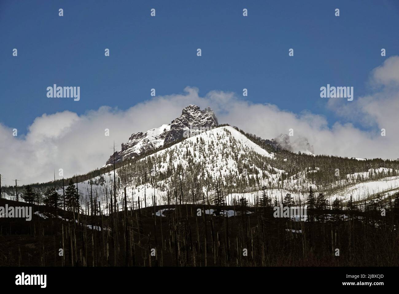 Three Fingered Jack, an extinct volcano in the central Oregon Cascades ...