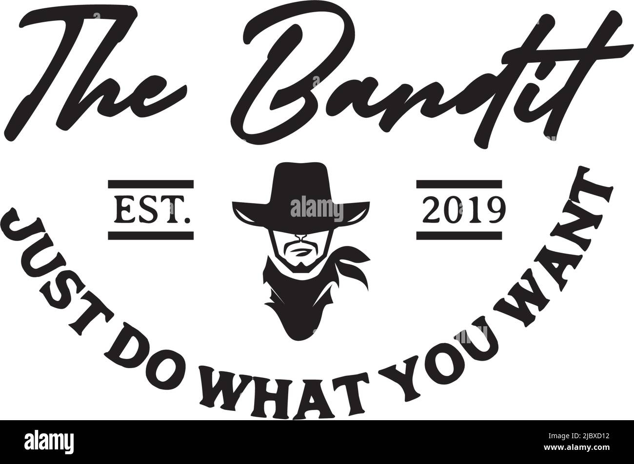 Bandit icon logo design inspiration vector illustration template Stock ...