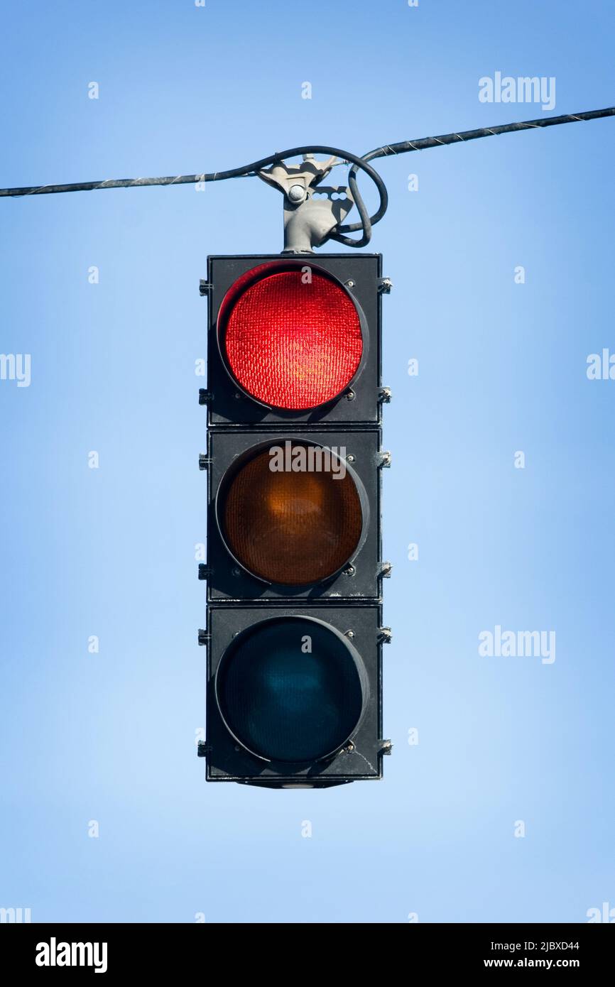Hanging traffic light hi-res stock photography and images - Alamy