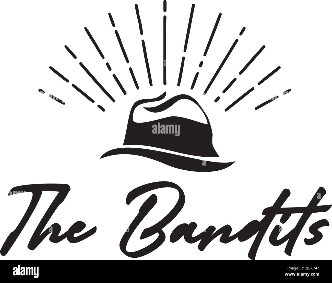 Bandit icon logo design inspiration vector illustration template Stock ...