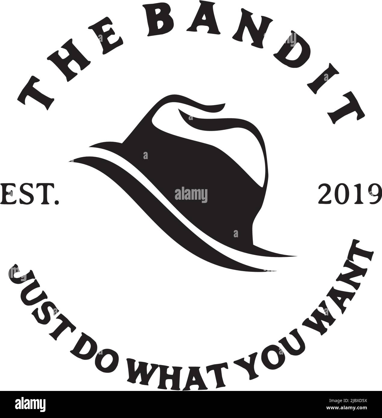 Bandit icon logo design inspiration vector illustration template Stock ...