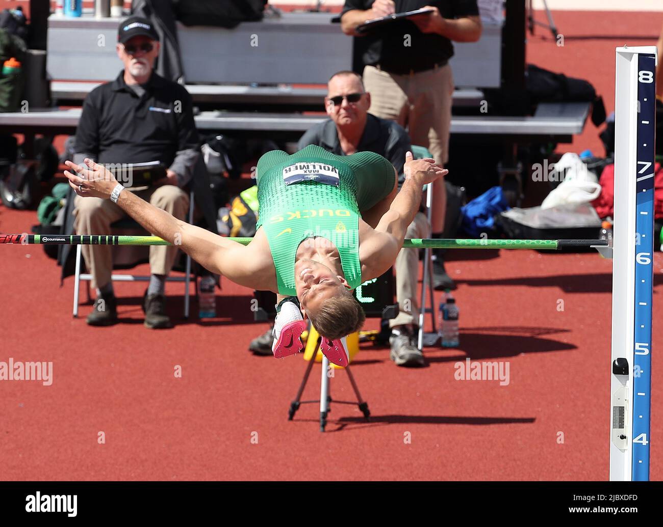 Hayward Field, Eugene, OR, USA. 8th June, 2022. Max Vollmer of Oregon ...