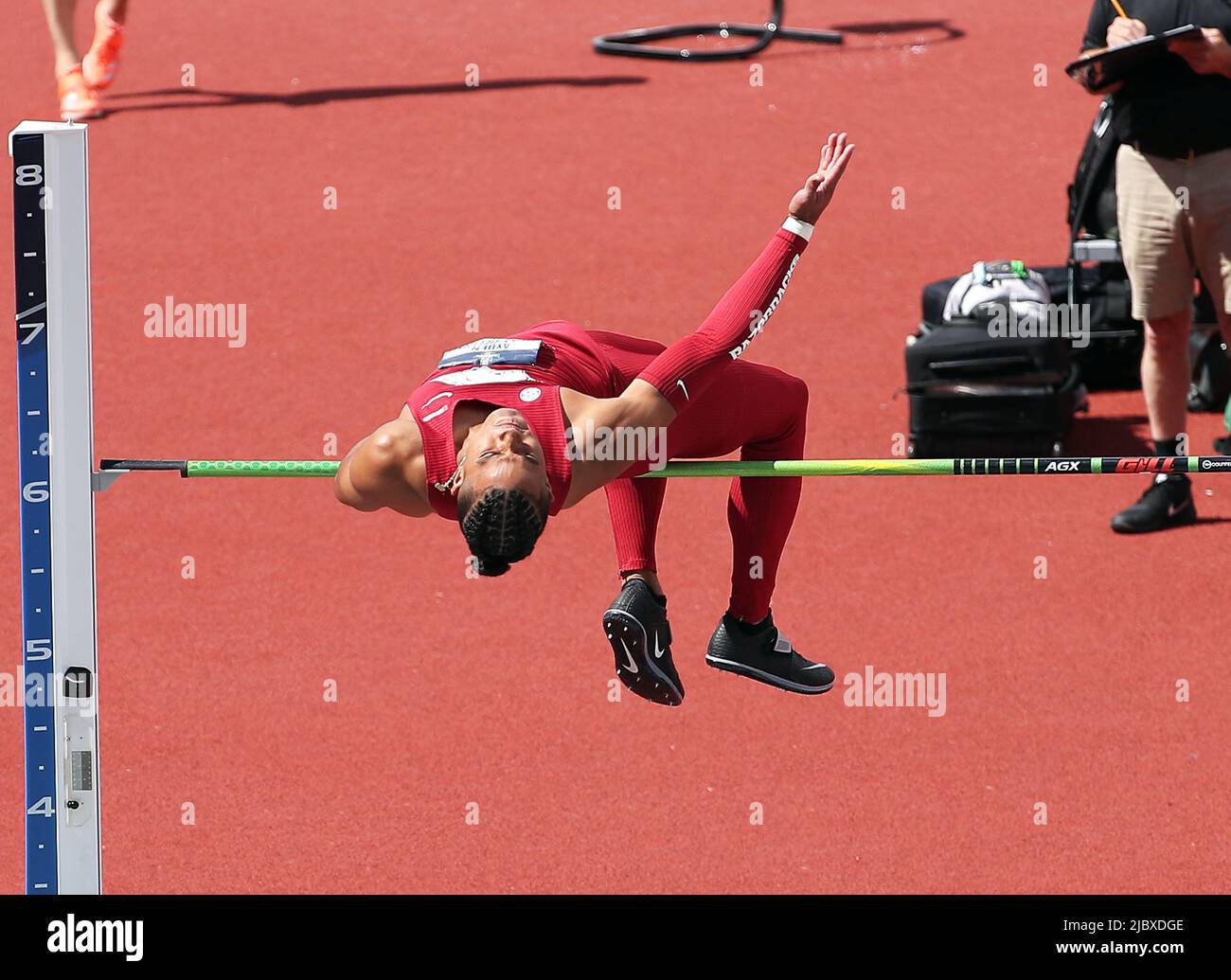 Hayward Field, Eugene, OR, USA. 8th June, 2022. Ayden Owens-Delerme of ...