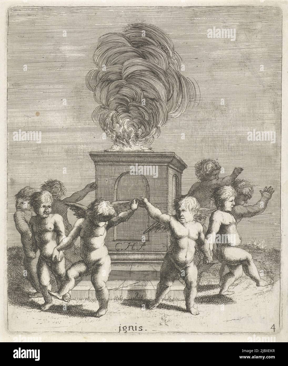 Putti around fire hi-res stock photography and images - Alamy