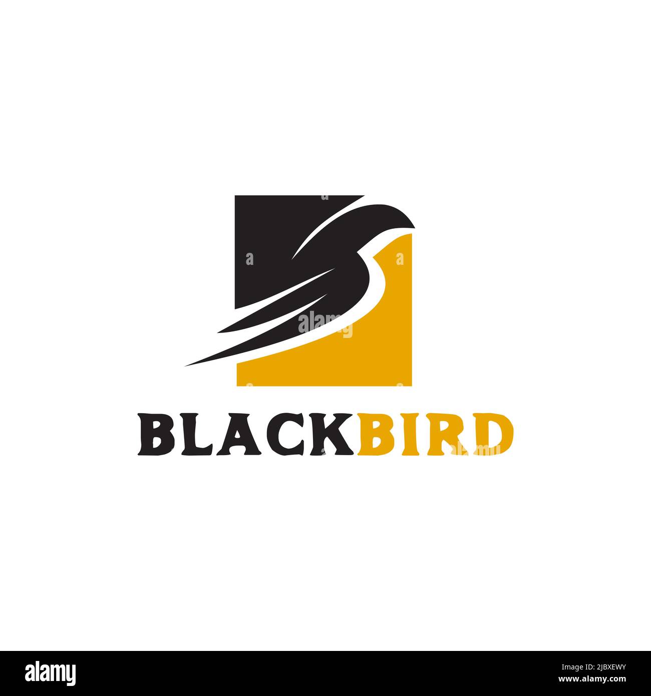 Bird logo design inspiration vector template with white isolated ...
