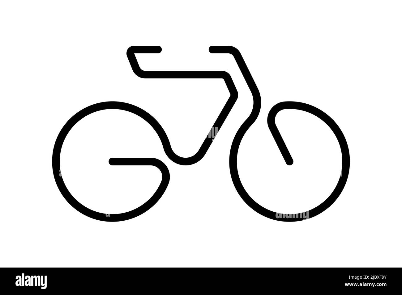 Bicycle linear modern icon. Cycle outline sign on white background ...