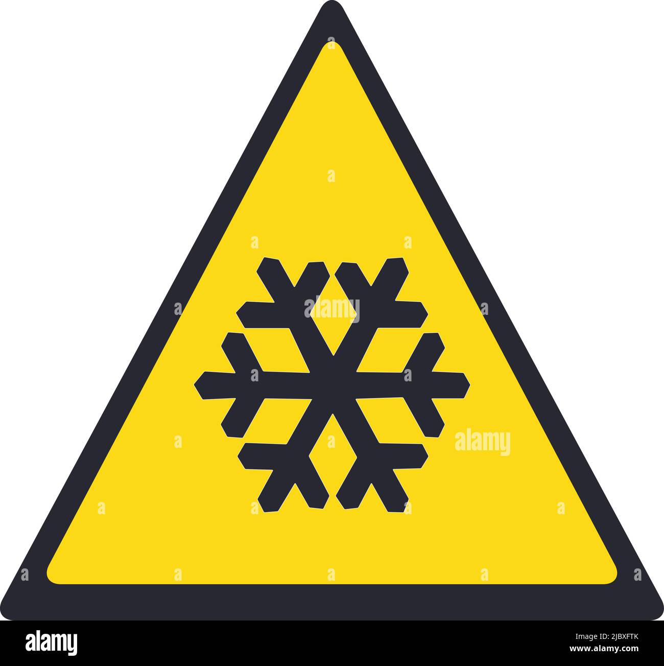 Isolated warning low temperature. Warning sign vector Stock Vector ...