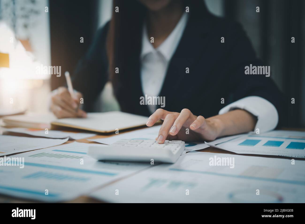 financial, Planning, Marketing and Accounting, Asian woman Economist ...