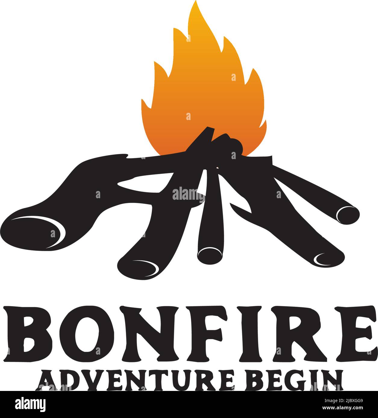 Bonfire camp icon logo design inspiration vector template Stock Vector ...