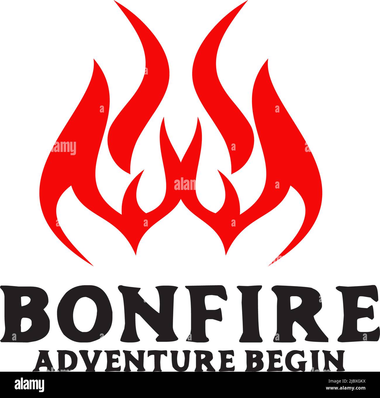 Bonfire camp icon logo design inspiration vector template Stock Vector ...