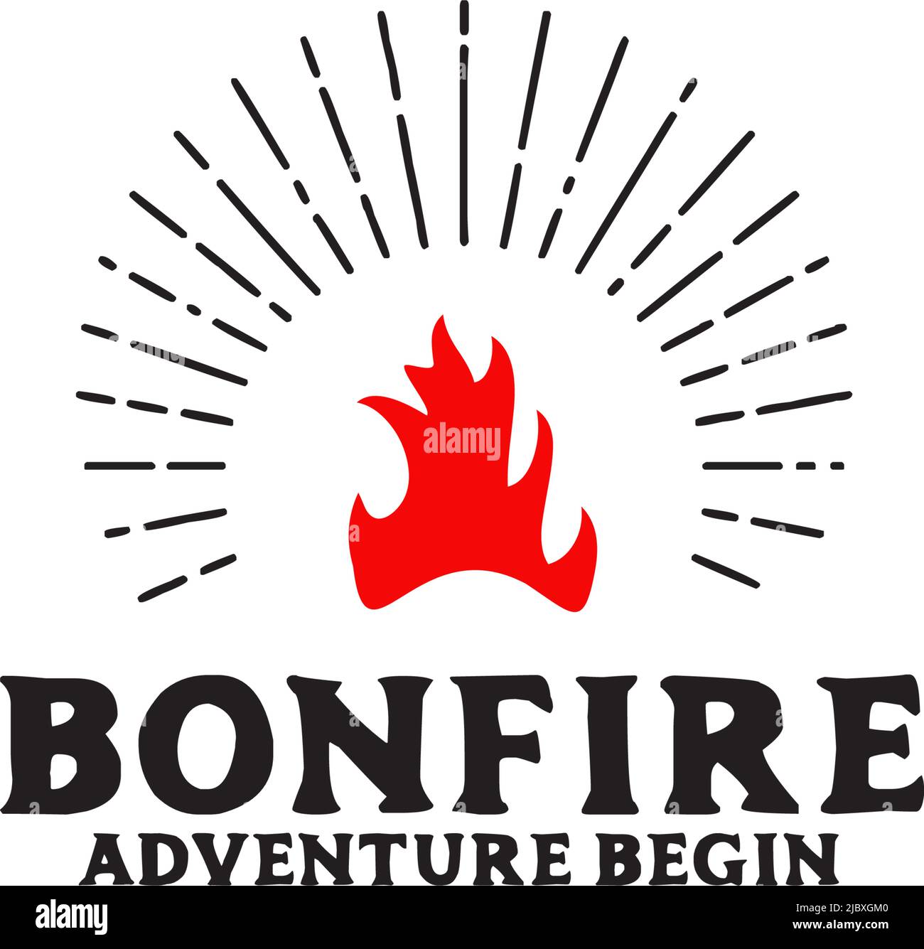 Bonfire camp icon logo design inspiration vector template Stock Vector ...