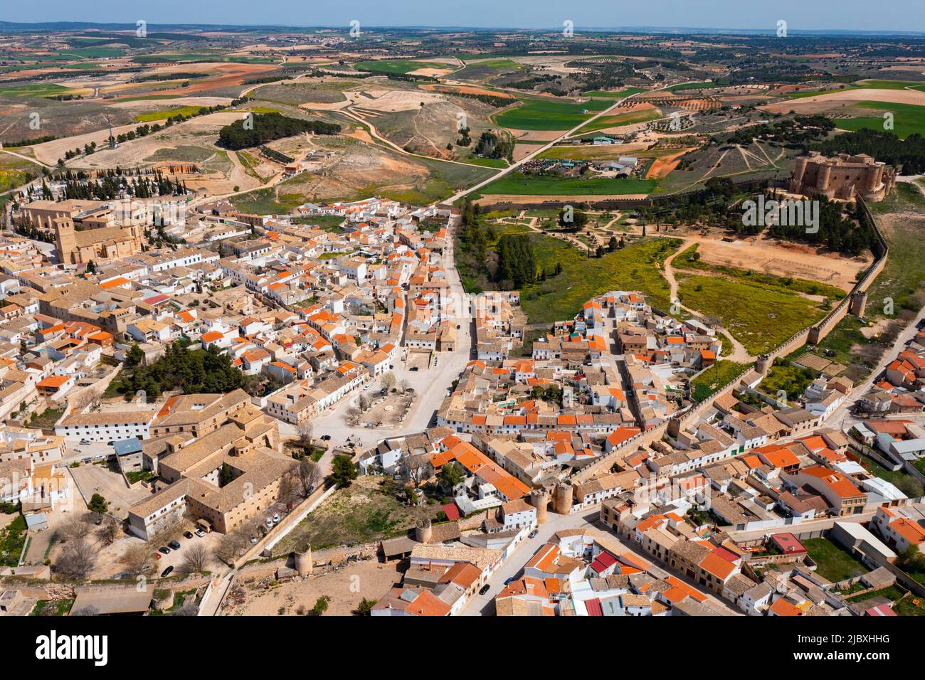 Aerial photo of Belmonte, Spain Stock Photo - Alamy