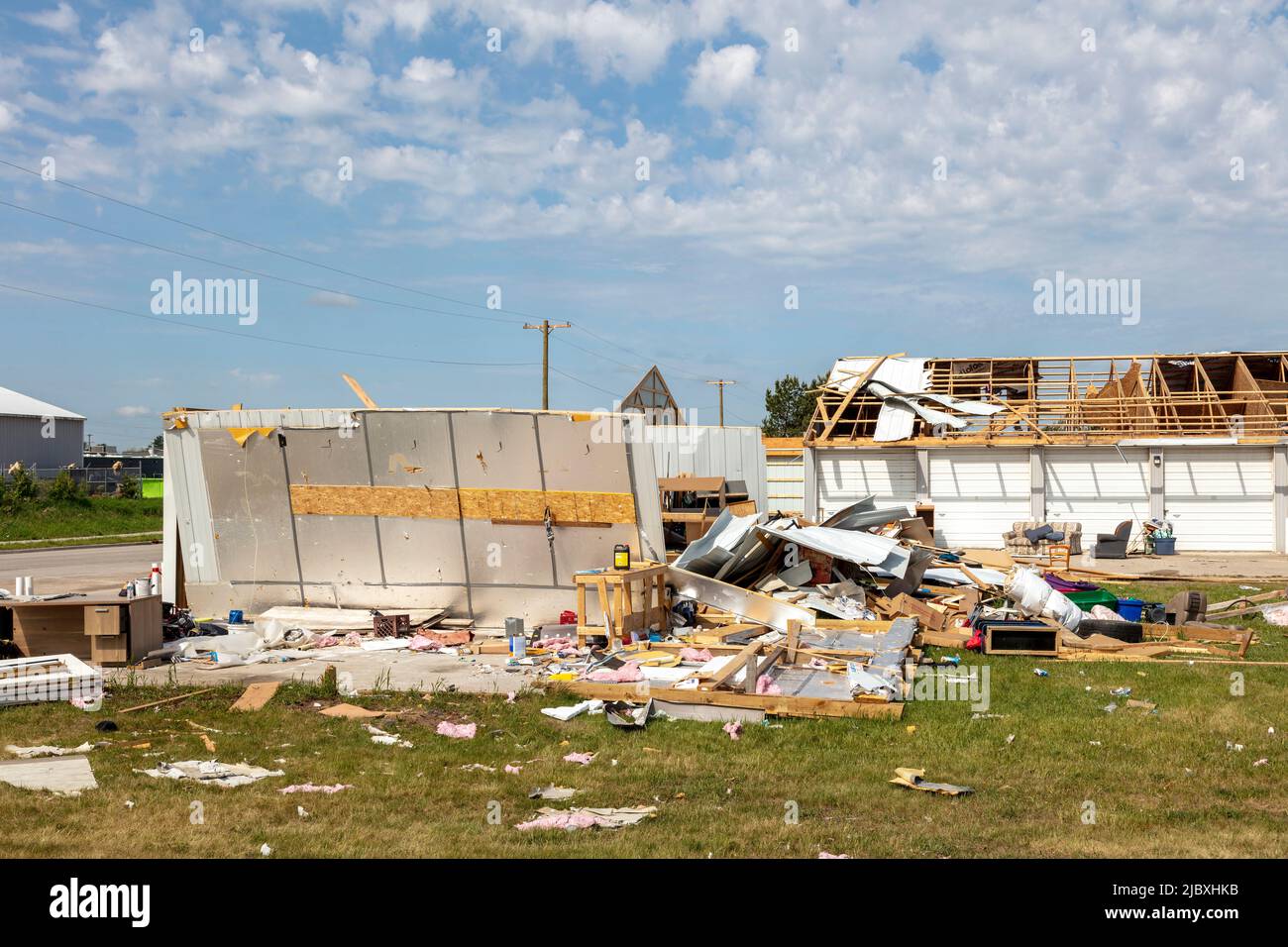 Damage from EF-3 tornado, two fatalities, May 20, 2022, Gaylord ...