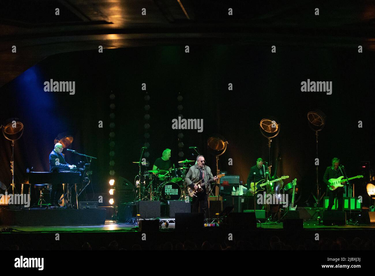 Newcastle, UK - Elvis Costello and the Imposters play at o2 City Hall ...
