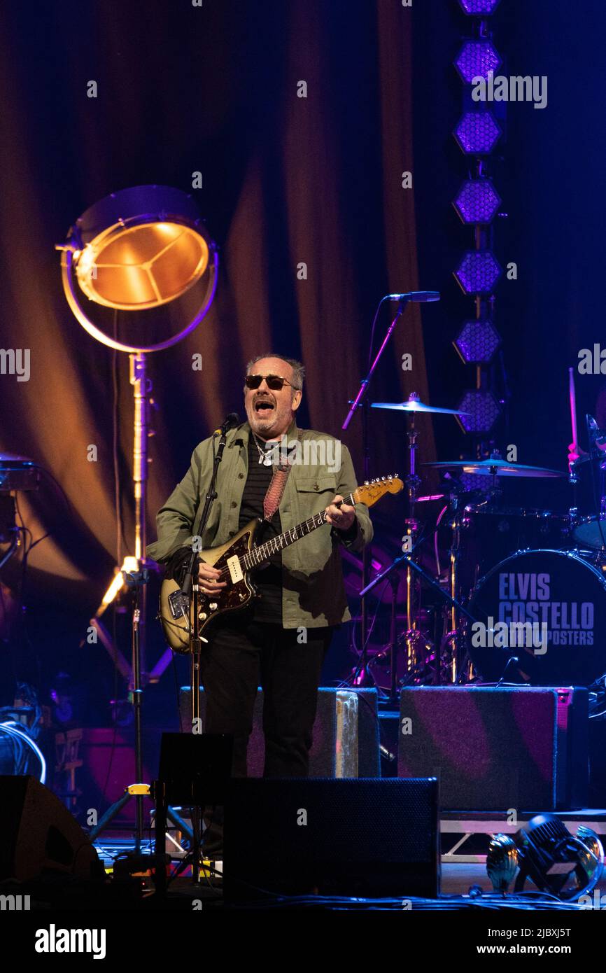 Newcastle, UK - Elvis Costello and the Imposters play at o2 City Hall ...