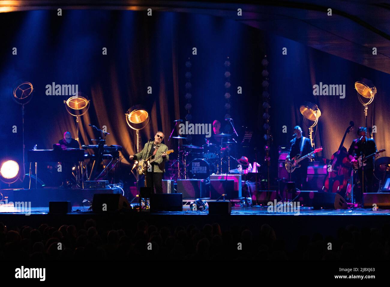 Newcastle, UK - Elvis Costello and the Imposters play at o2 City Hall ...