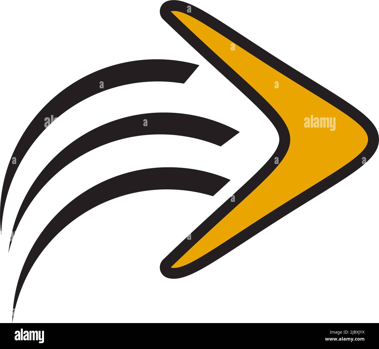 Boomerang weapon icon logo design inspiration vector template Stock ...