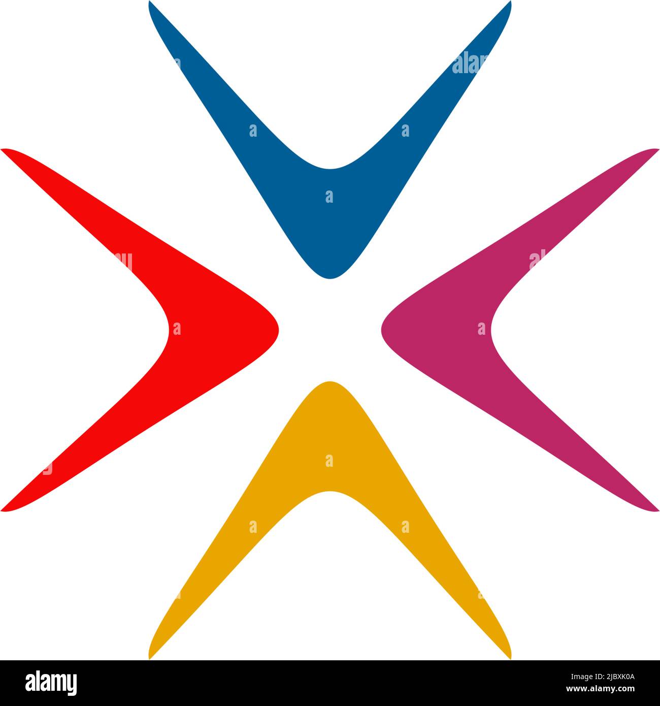 Boomerang weapon icon logo design inspiration vector template Stock ...