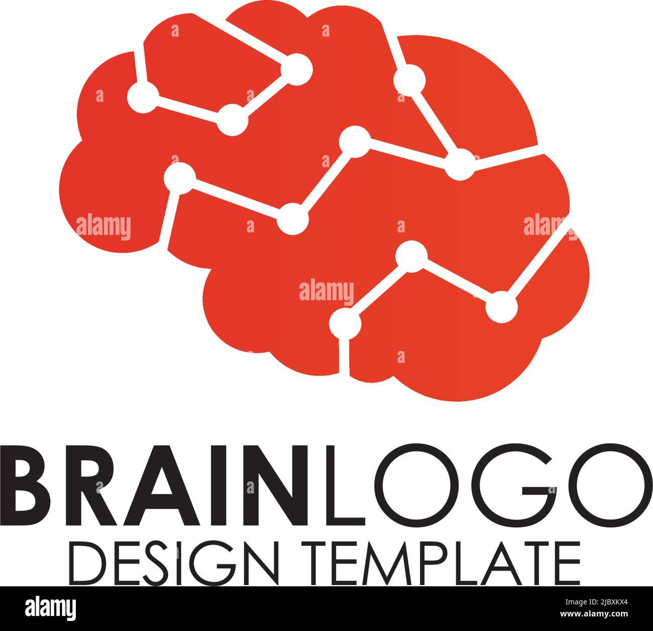 Brain logo design Cut Out Stock Images & Pictures - Alamy
