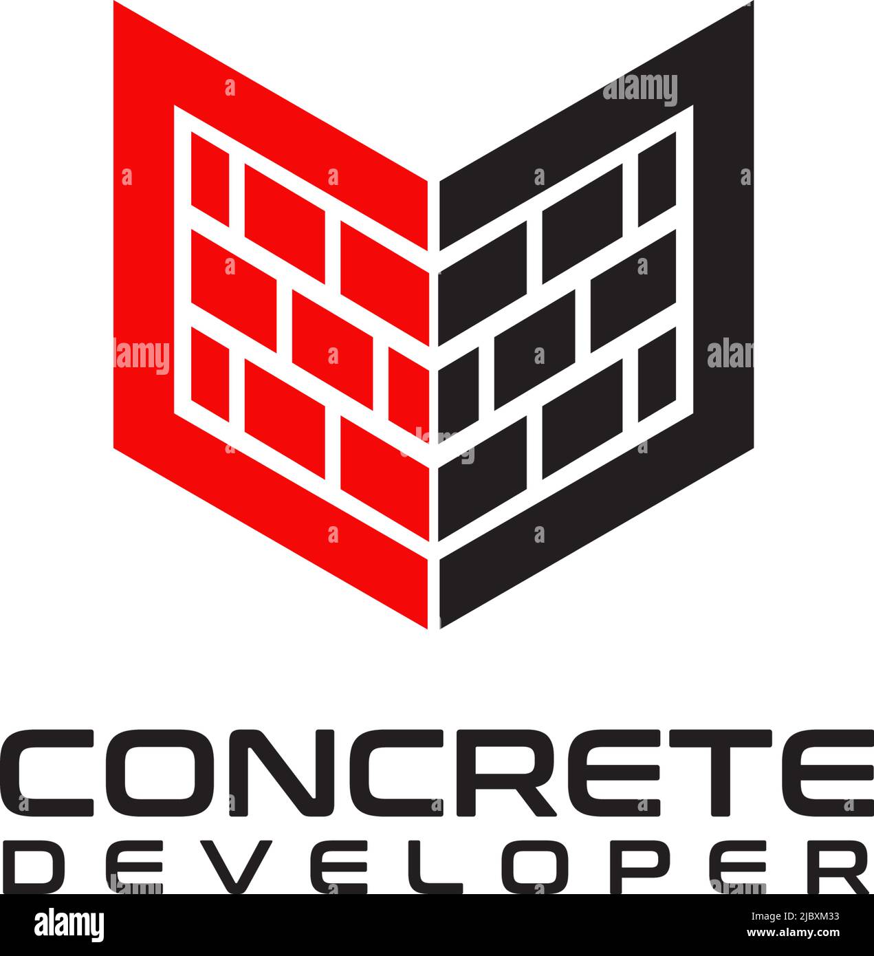 Brick and tile company logo design inspiration vector template Stock ...
