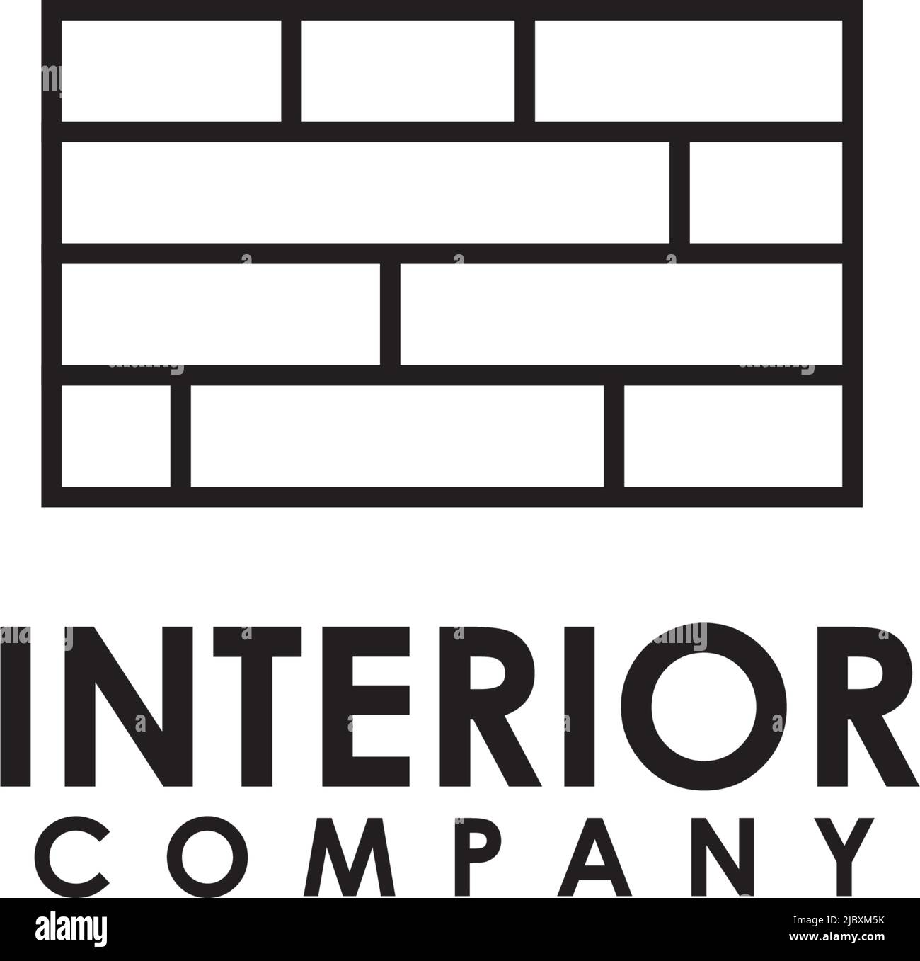Brick and tile company logo design inspiration vector template Stock ...
